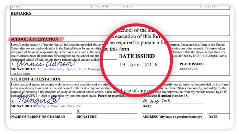 Most Recent I-20 Example | Berklee